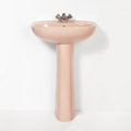 Retro Toilet & Basin Set Coral Pink with Round 1 Taphole Basin – The ...